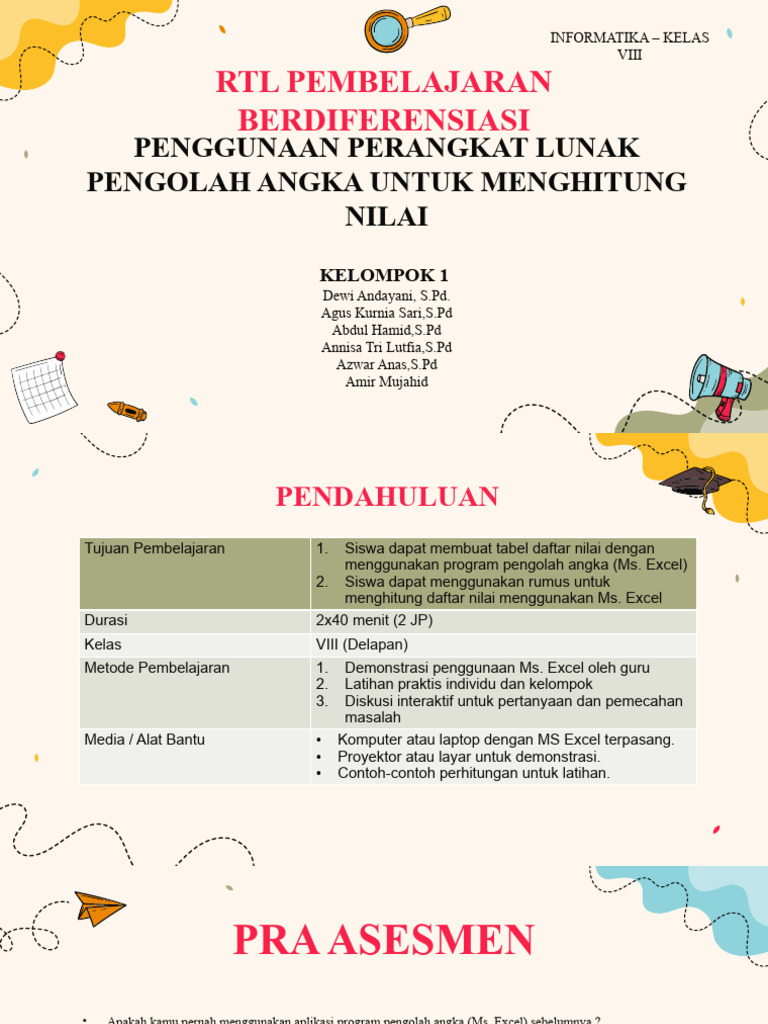 Rtl Pembelajaran Berdiferensiasi | PDF