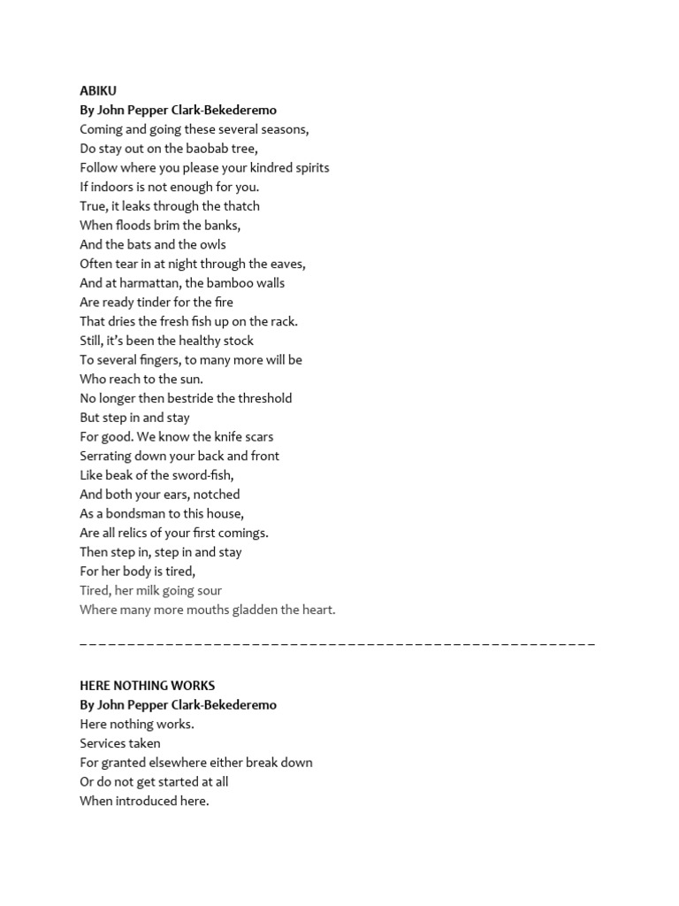 Seven Poems From ENGL 104 Reading List | PDF | Poetry