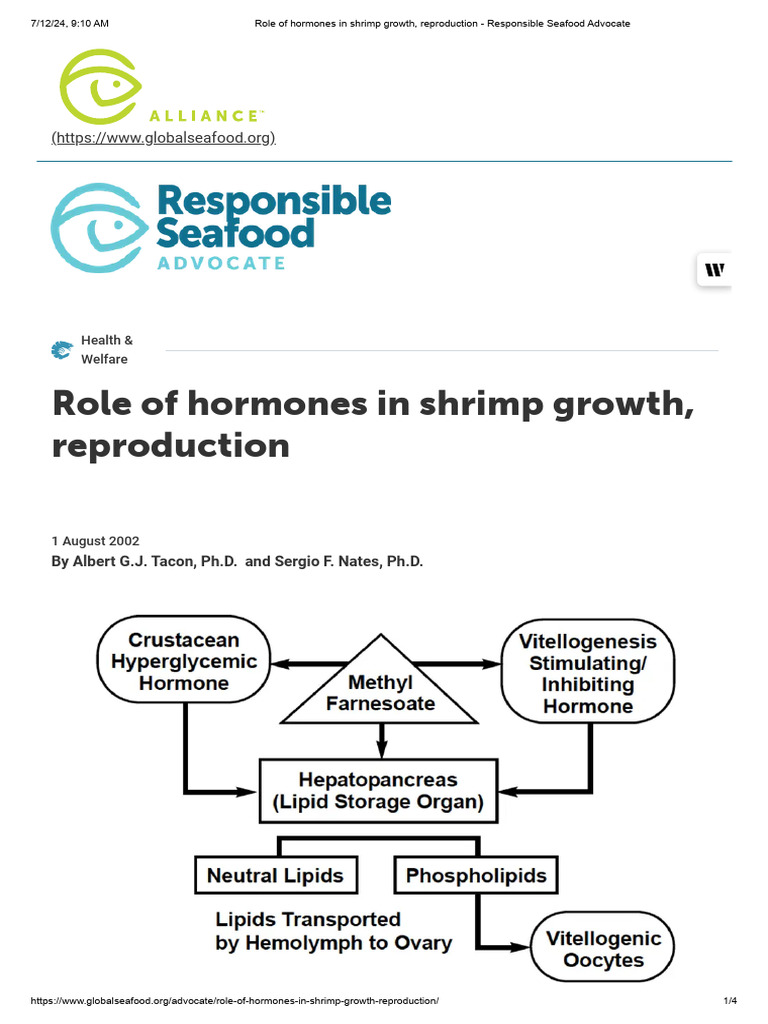 Role of Hormones in Shrimp Growth, Reproduction - Responsible Seafood ...