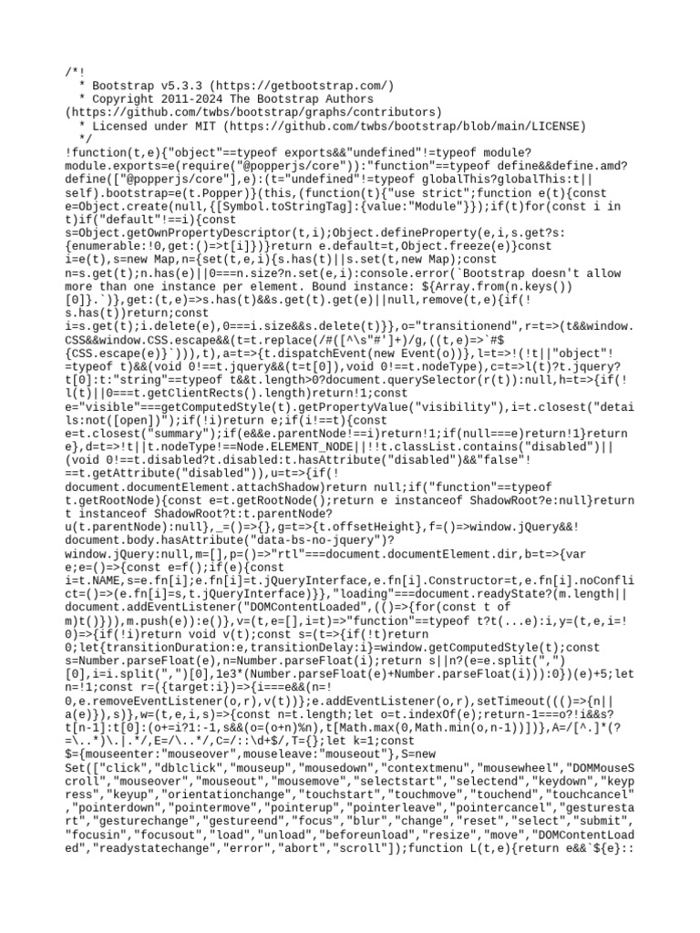 bootstrap.min.js | Download Free PDF | Constructor (Object Oriented Programming) | Programming