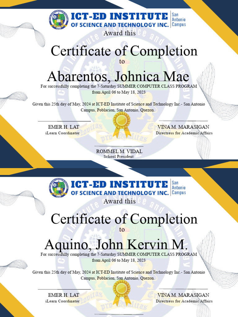 Certificates | PDF