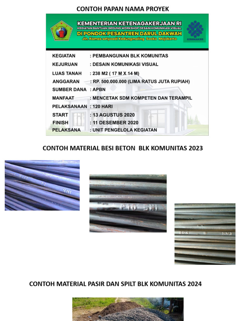 Contoh Material BLK Komunitas 2024 Mou | PDF