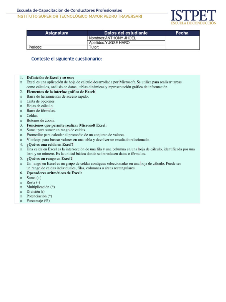 5. Tarea - Herramientas de Excel | PDF