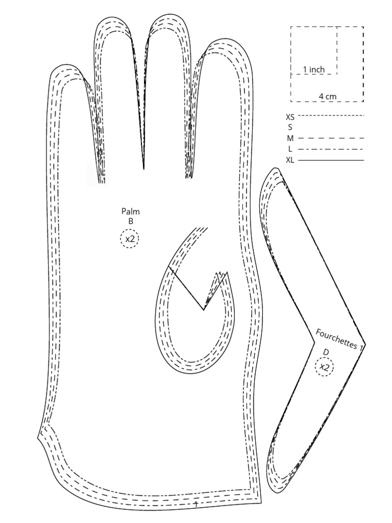 Glove Sewing Pattern - US Letter Print | PDF