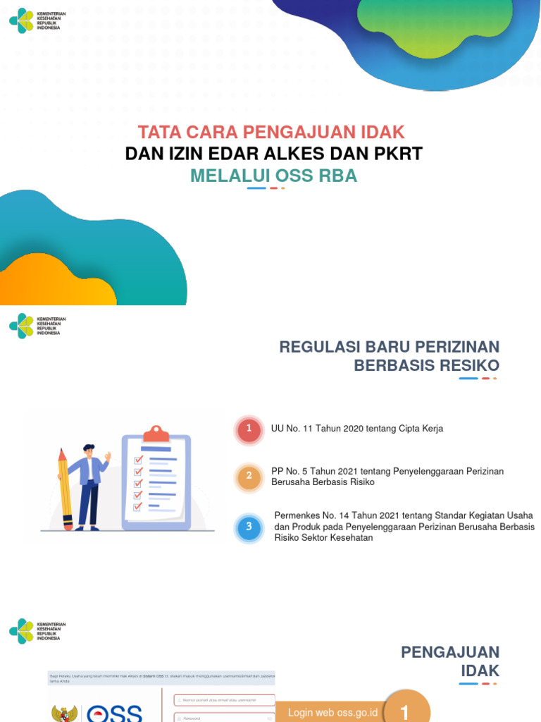 Tutorial Pengajuan IDAK Dan Izin Edar Alkes PKRT | PDF