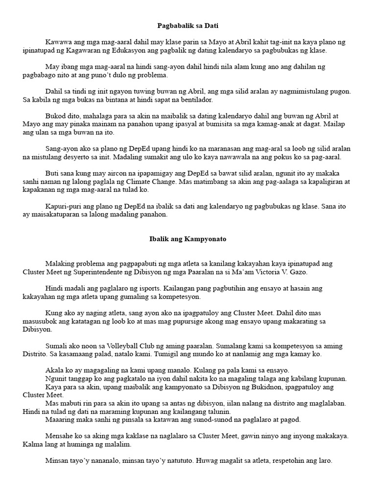 Pagsulat NG Kolum | PDF