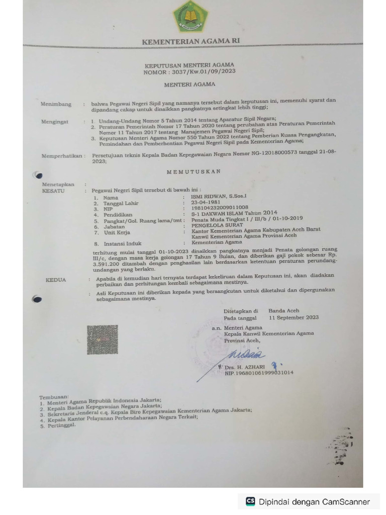 SK Pangkat III.c | PDF