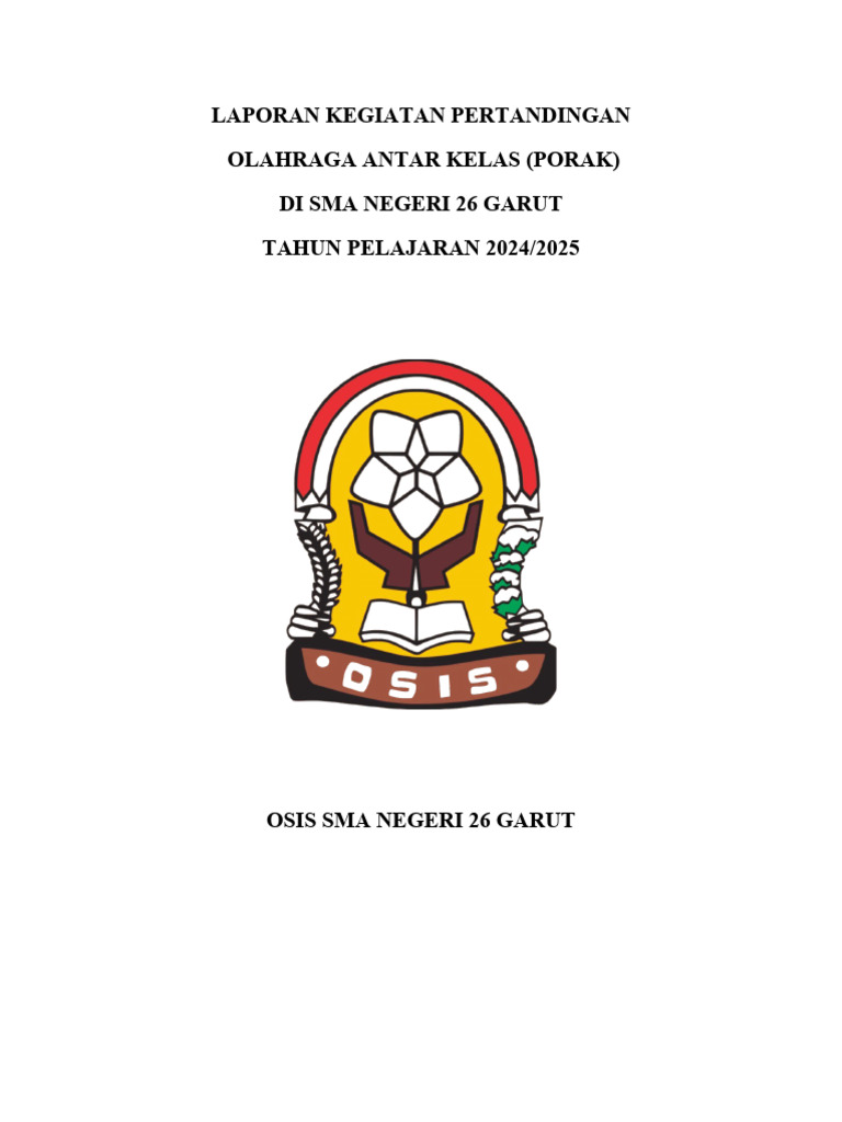 Laporan Kegiatan Lomba Porak 2024/2025 | PDF