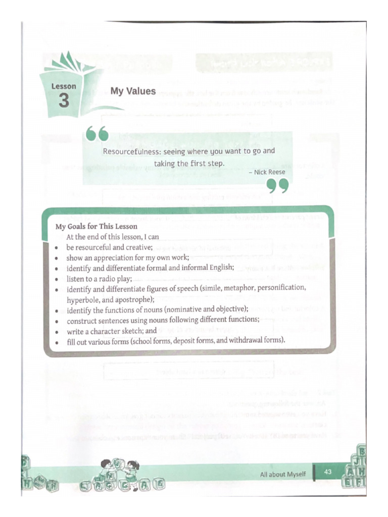 English Unit 1 Lesson 3 PDF | PDF