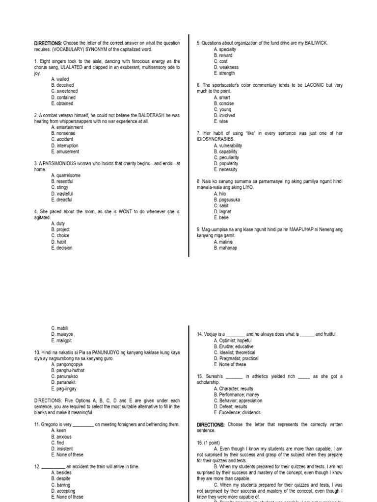 SAMPLE TEST BOOKLET (Test Proper Final) | PDF | Memory | Social Media