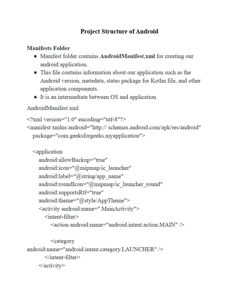 Project Structure | Download Free PDF | Android (Operating System) | Application Software