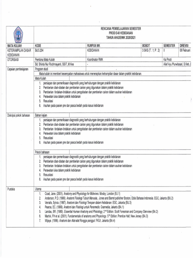 RPS KDK Lengkap | PDF