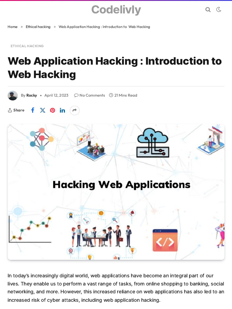 Web Application Hacking: A Guide | PDF | Security | Computer Security