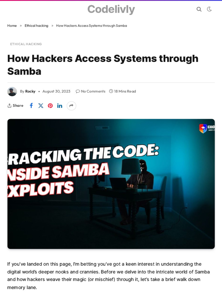 How Hackers Access Systems Through Samba - Codelivly | PDF | Security | Computer Security