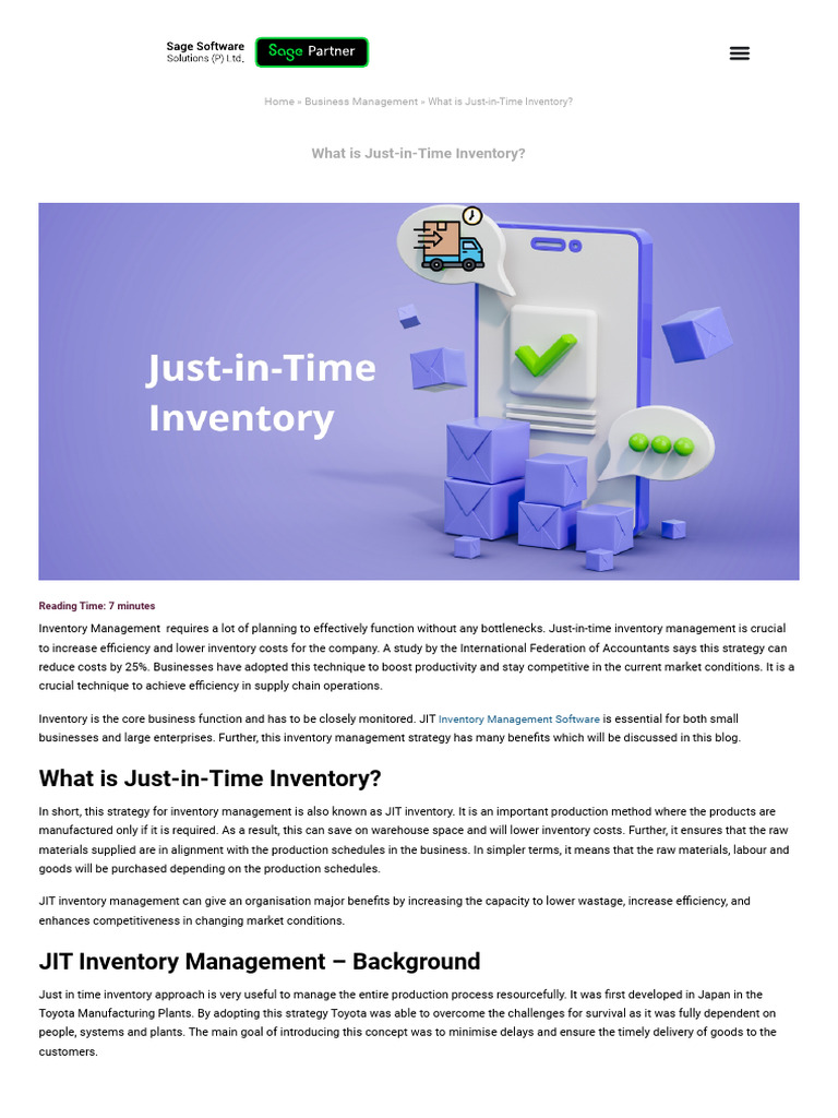 Understanding Just-in-Time Inventory | PDF | Lean Manufacturing | Inventory