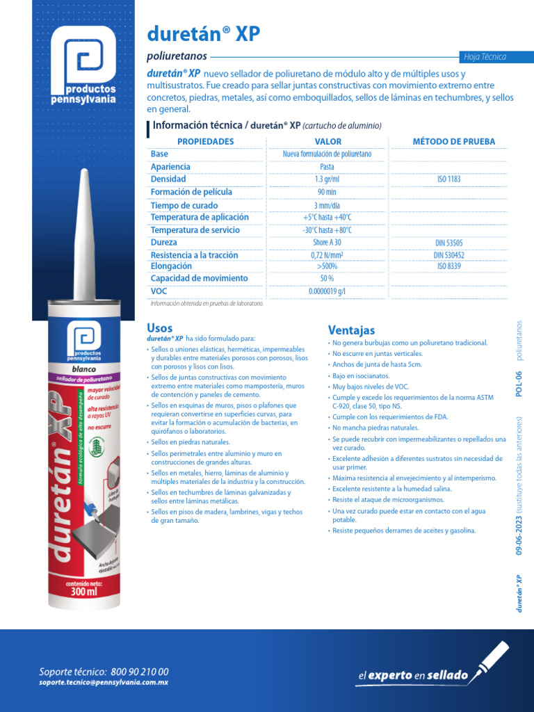 duretan-XP-HT-2023- | Descargar gratis PDF | Poliuretano | Aluminio