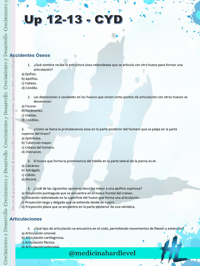 Actividades Hardlevel - UP 12-13 Anatomia Cyd | PDF | Articulación | Codo
