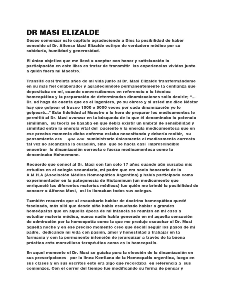 DR Masi Elizalde | PDF | Homeopatía | Alma