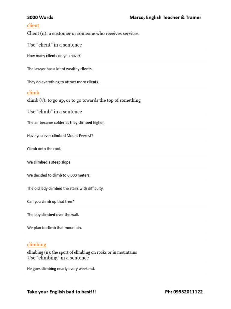 English Lesson 3000 Words 46 | PDF | Clothing