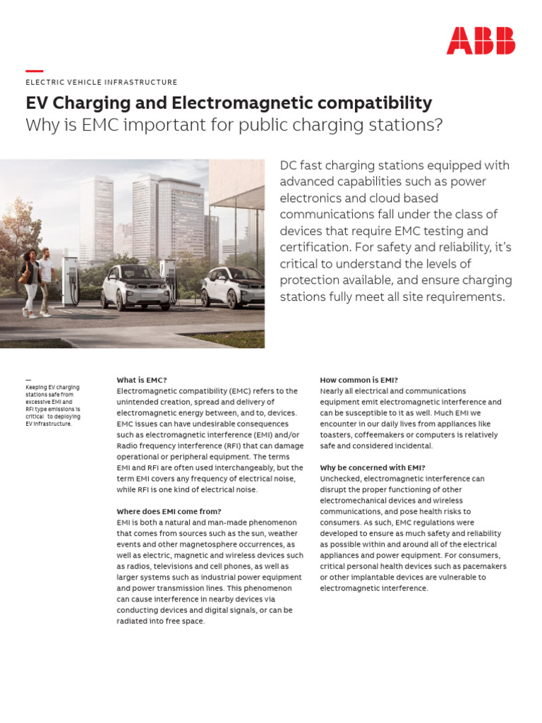 ABB EV Charging EMC-EMI Brief-B | PDF | Electromagnetic Interference ...