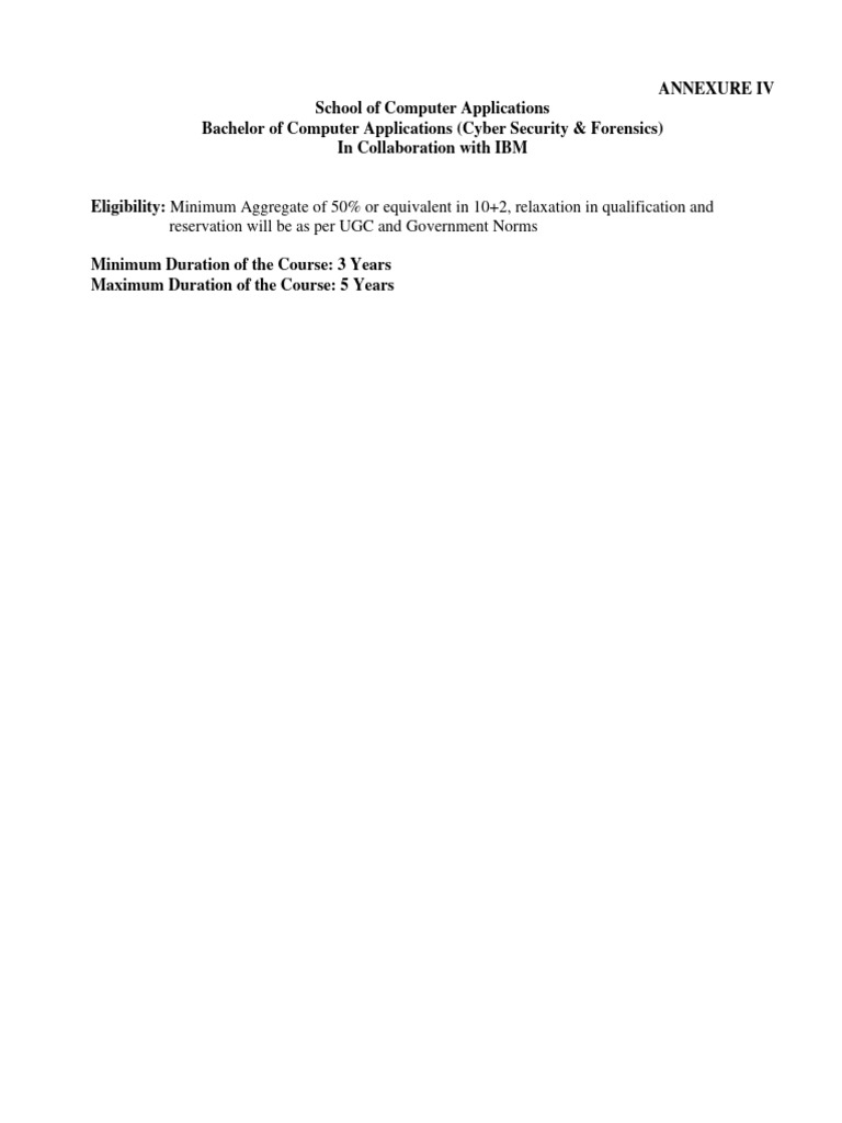 Bca in Cyber Security Course Structure and Syllabus v2 | PDF | Relational Model | World Wide Web