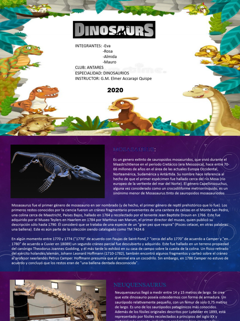 Dinosaur Ios | PDF | tiranosaurio | Dinosaurios Mesozoicos