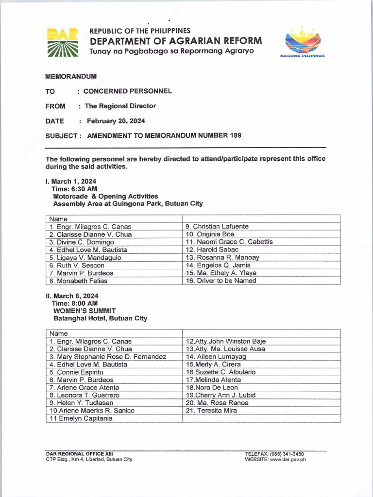 Advance Copy Memo | PDF