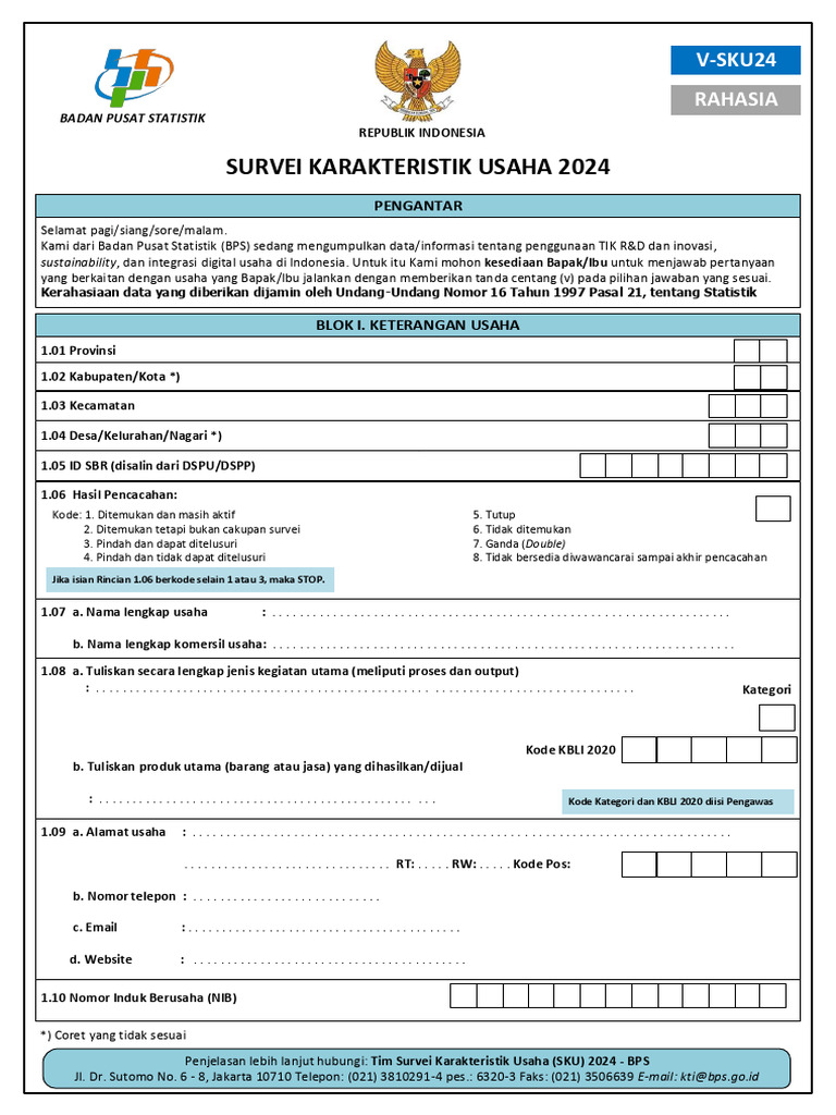 Kuesioner SKU 2024 - Final | PDF
