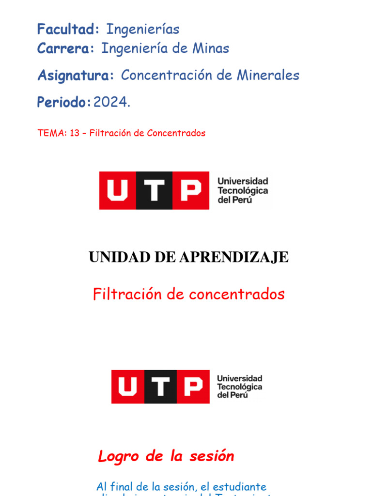Filtración de Minerales en Minería | PDF | Filtración | Suspensión ...