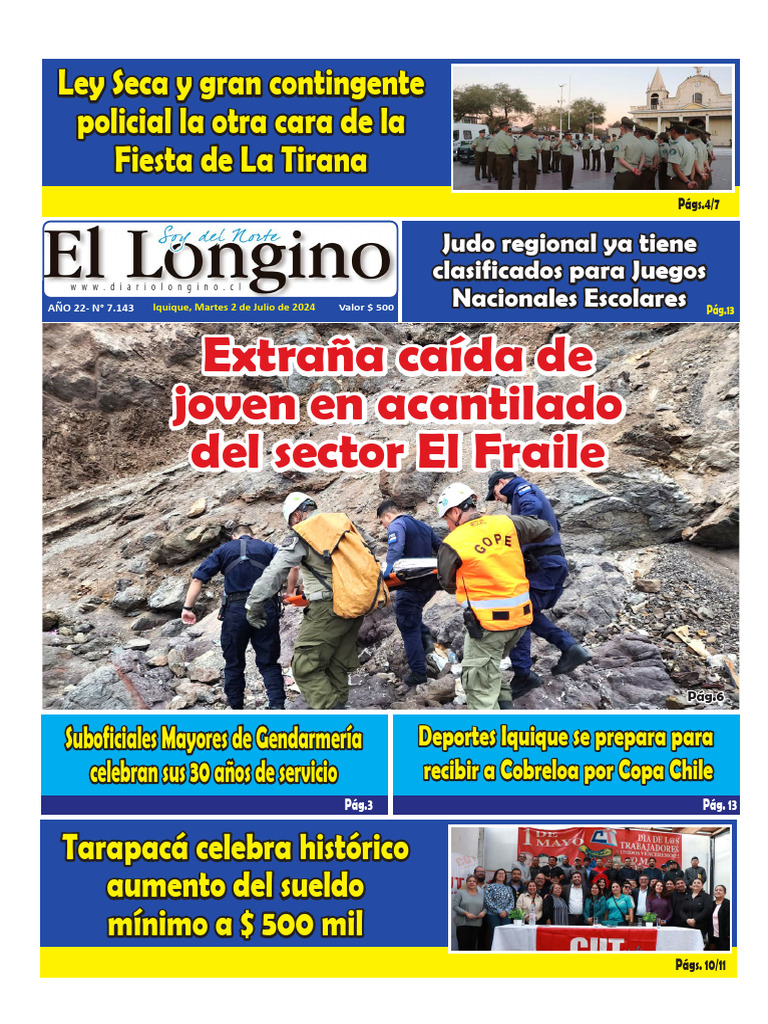 El Longino de Iquique 020724 | PDF | Salario mínimo | Pequeñas y ...