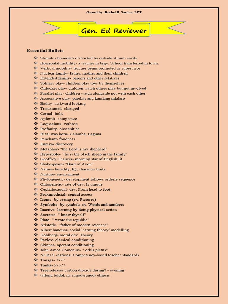 Gen - Ed Reviewer | PDF | President Of The Philippines | World Politics