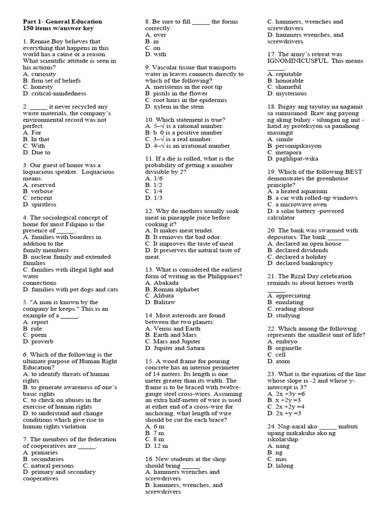 General Education Reviewer.2 | PDF | Oxide | Reproduction