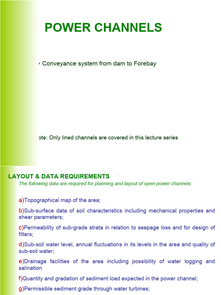 Power Channel | PDF | Soil Mechanics | Earth Sciences