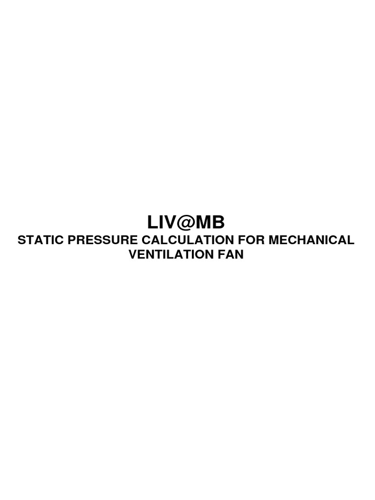 Liv@Mb - Static Calculation | PDF | Reynolds Number | Gases