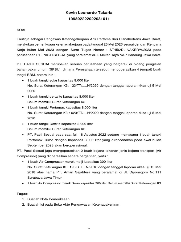 14 - Kevin Leonardo Takaria - BT TT | PDF