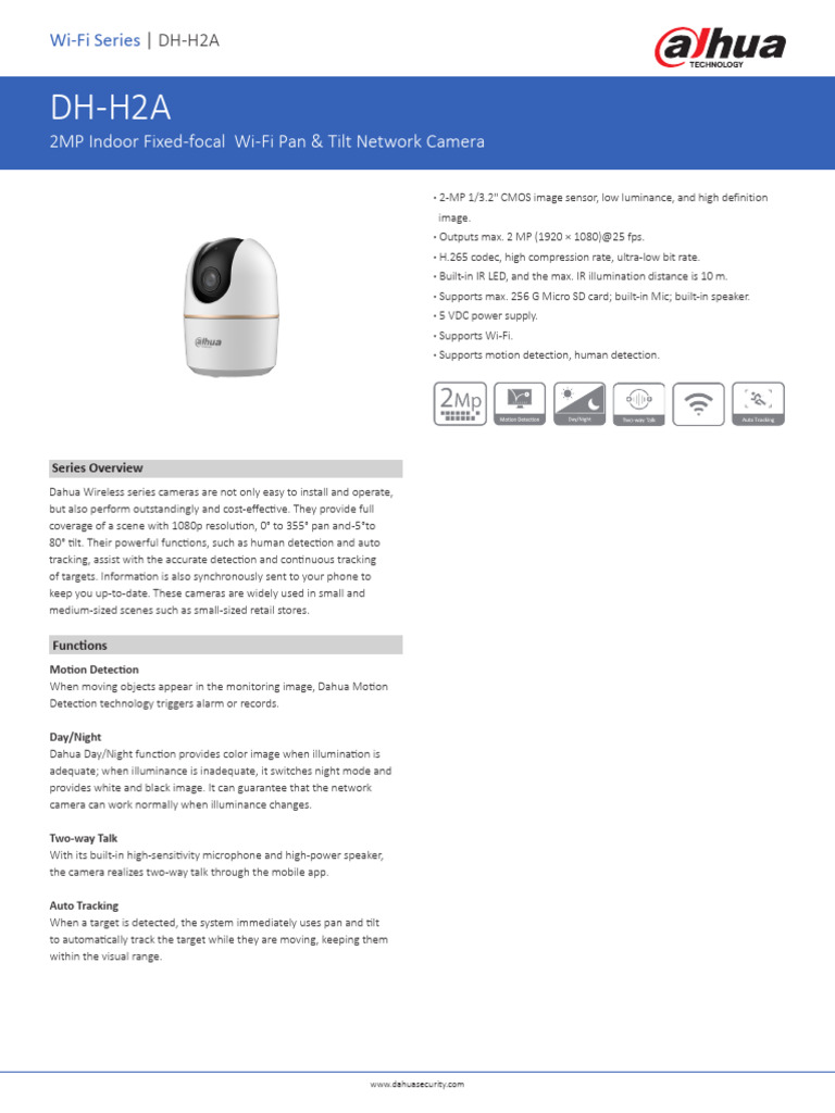 H2A S0 Datasheet 20231212 | PDF | Camera | Wi Fi