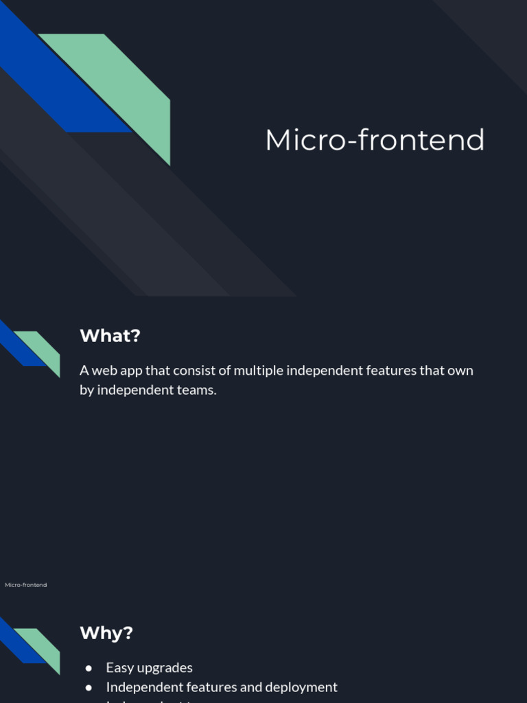 Micro-frontend | PDF | Application Software | Software Engineering