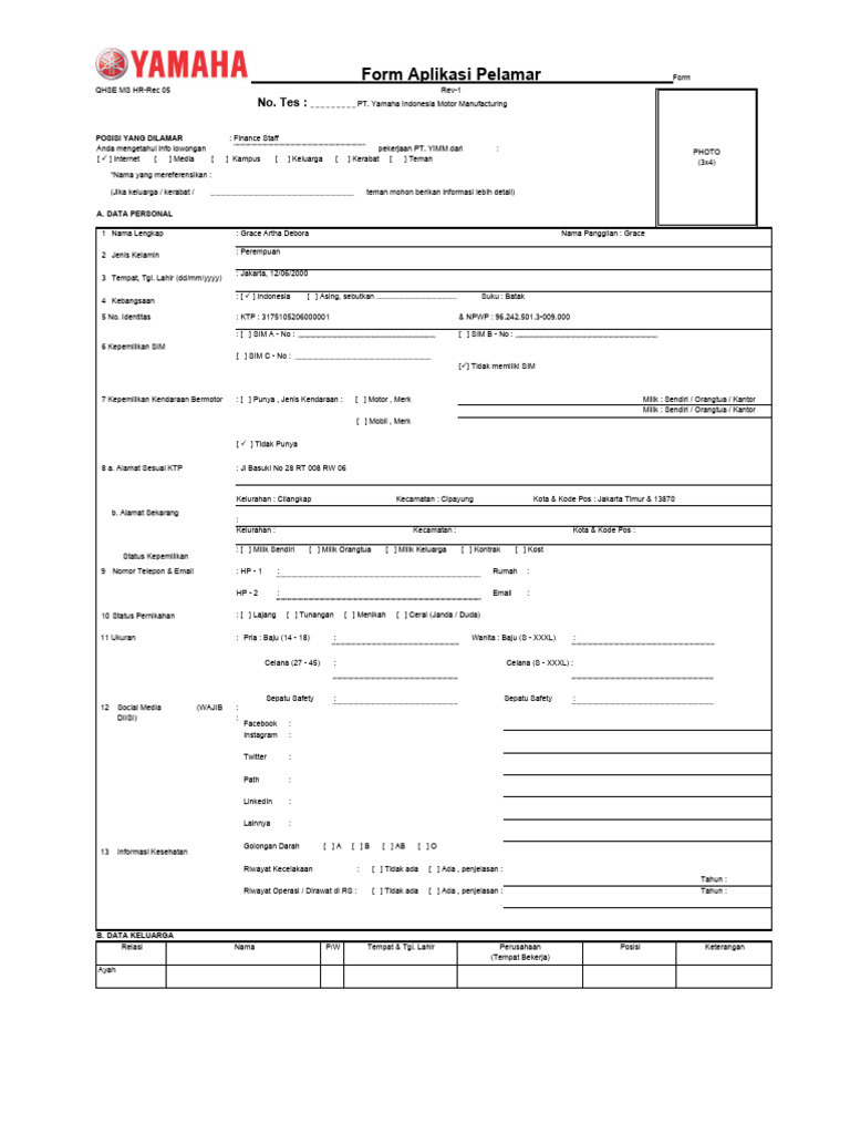 Application Form Final-Rev 1 | PDF