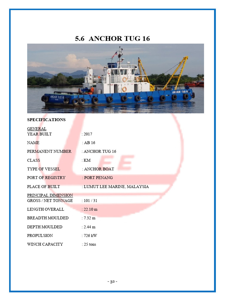 Anchor Tug 16 | PDF