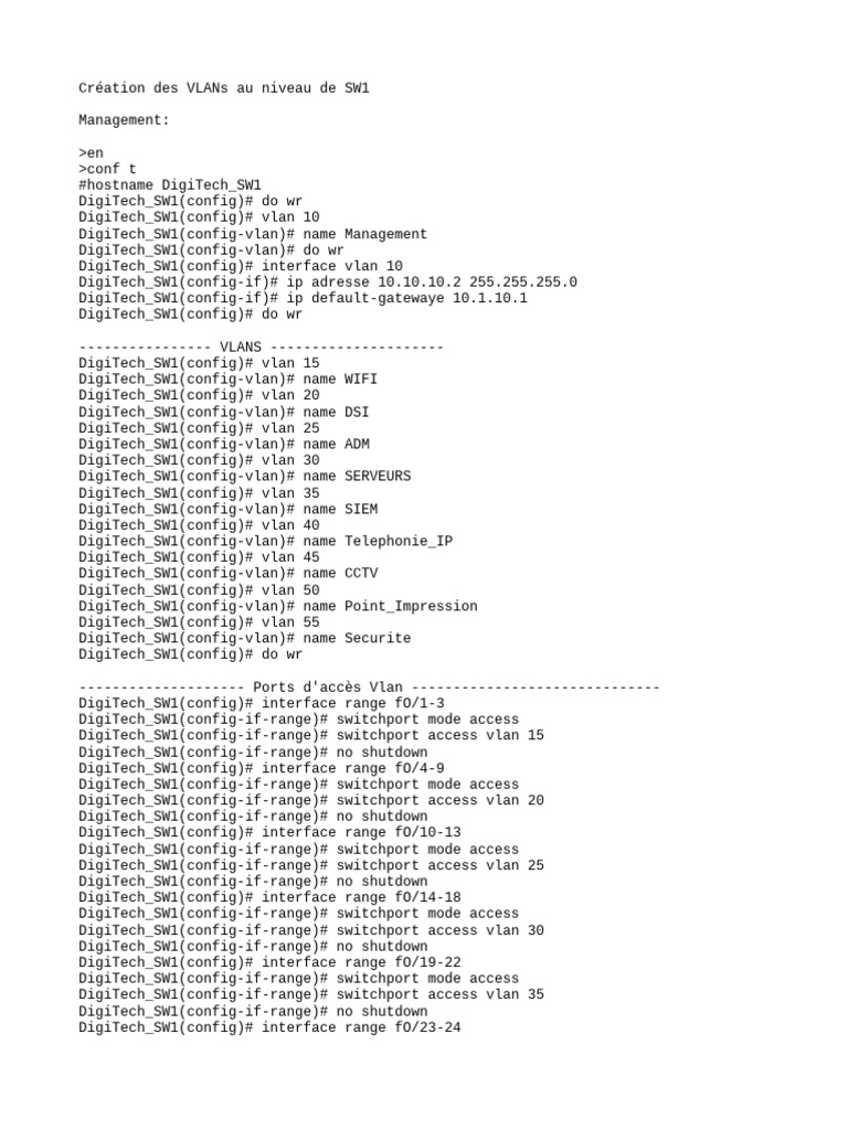 Config DigiTech Switch Router | PDF | Computer Science | Internet