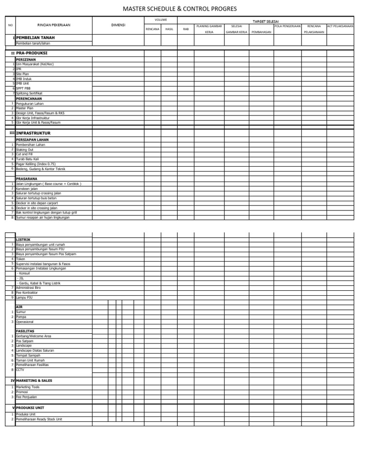 Master Scedule | PDF