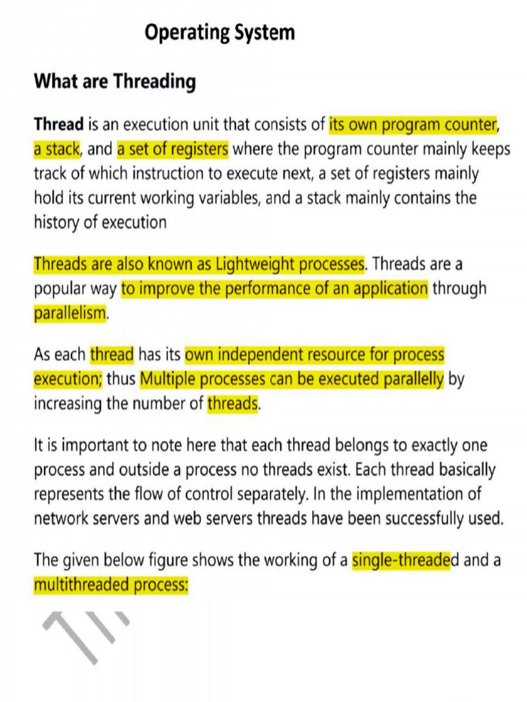 Thread | PDF | Thread (Computing) | Process (Computing)