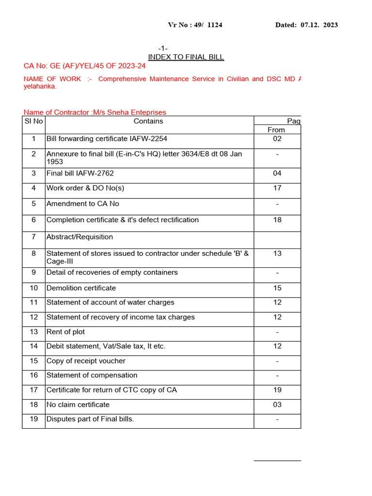 Final Bill GE 45 OF 2023-24 | PDF | Cheque | Money