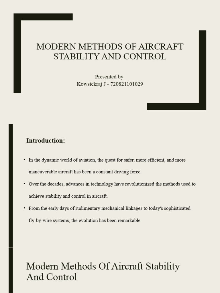 Aircraft Stability Tech Advances | PDF | Aircraft Flight Control System | Aircraft