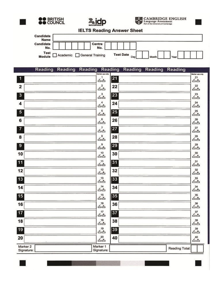 Ielts Ans Sheet | PDF