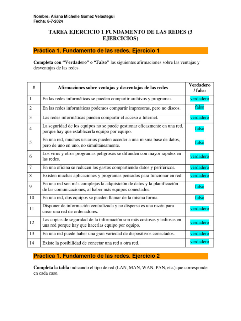 Tema 3 Ejercicio 1 Fundamento de Las Redes y Topologias | PDF | Topología de la red | Red de ...