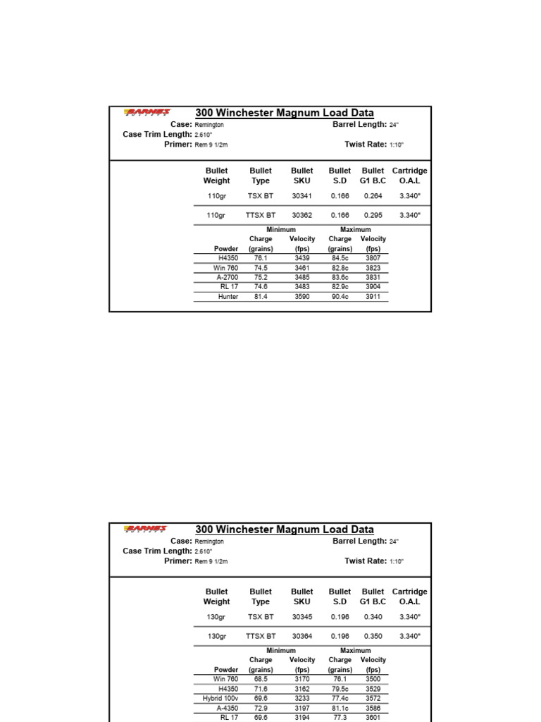 300 Win Mag | PDF | Projectile Weapons | Pistol And Rifle Cartridges