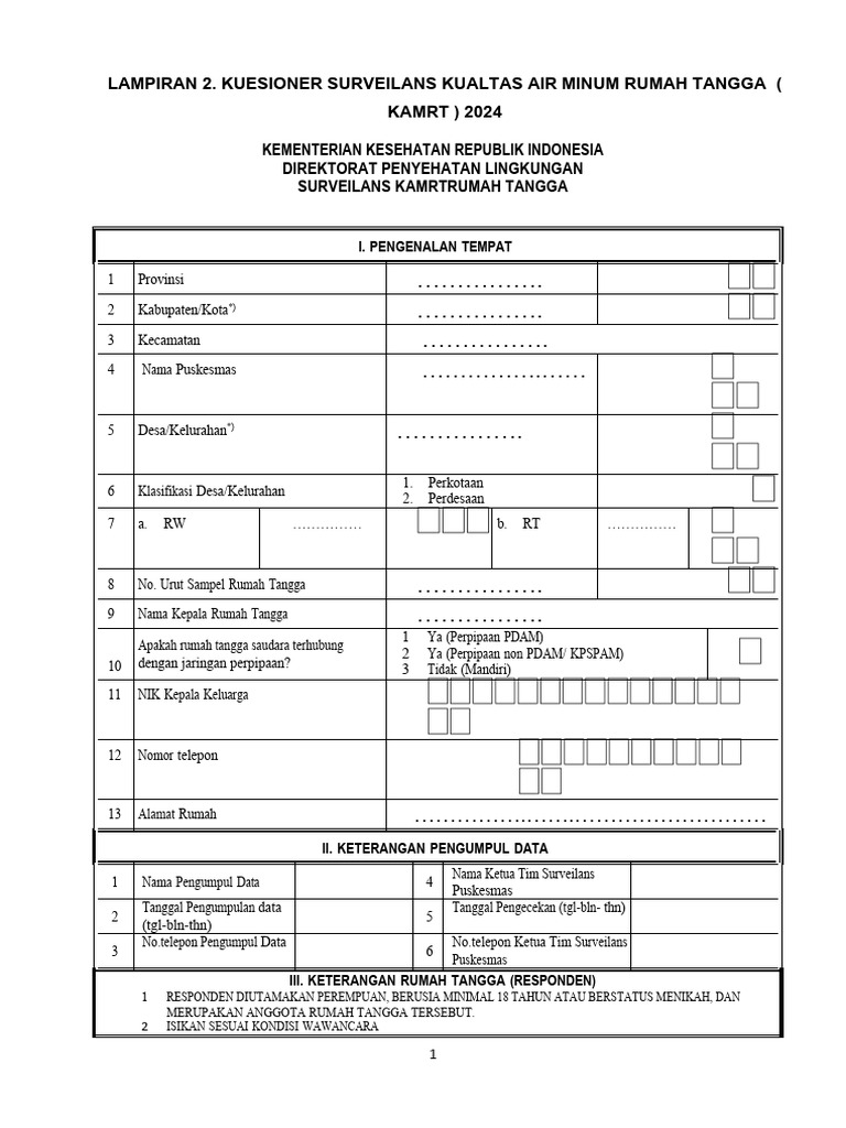 Kuesioner Wawancara Skam-Rt - New.2024. | PDF