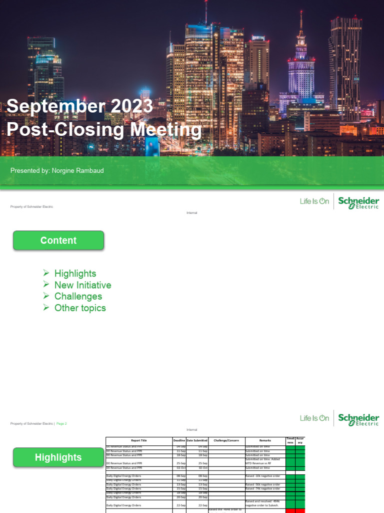 SEPTEMBER 2023 Post-Closing Meeting | PDF | Computing