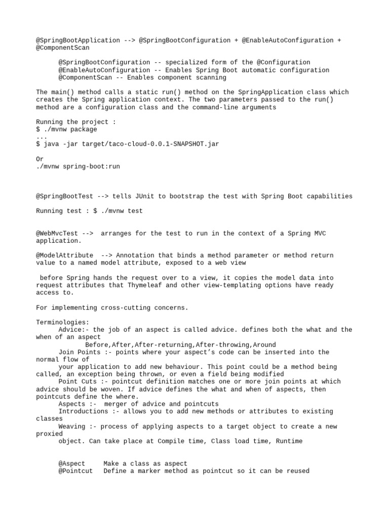 Notes - Spring Boot | PDF